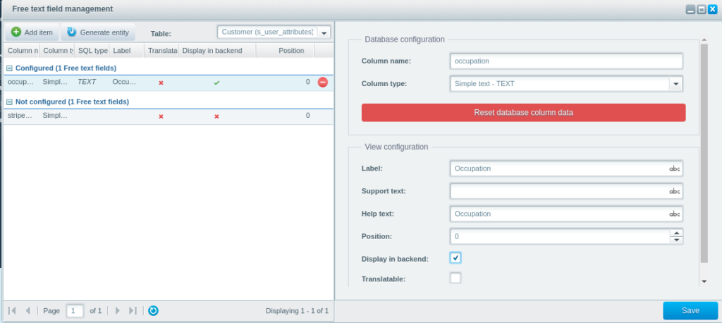 How to save and update free text fields from frontend in shopware 5.5.4 ...