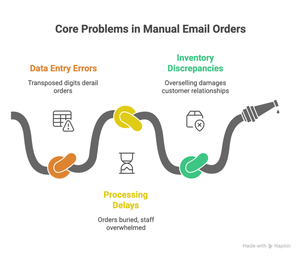 Manual Email Orders: Problems & ERP Automation Solutions